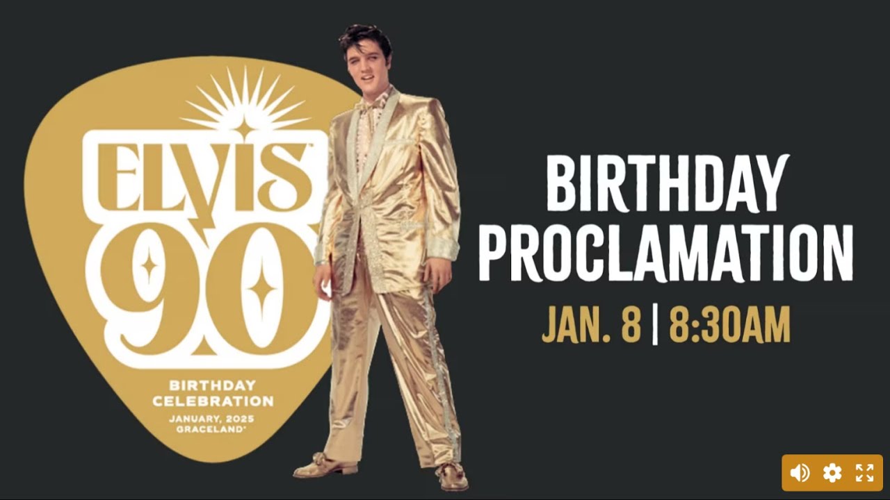ELVIS A-Z LIVE ELVIS 90TH BIRTHDAY PROCLAMATION - FROM GRACELAND - YouTube