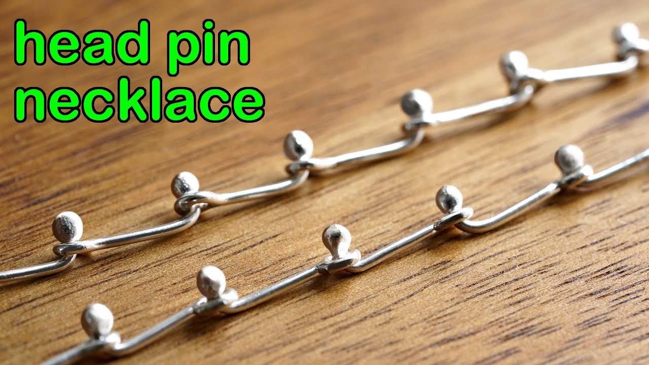 How to Make a Head Pin Necklace in 5 Easy Steps - YouTube