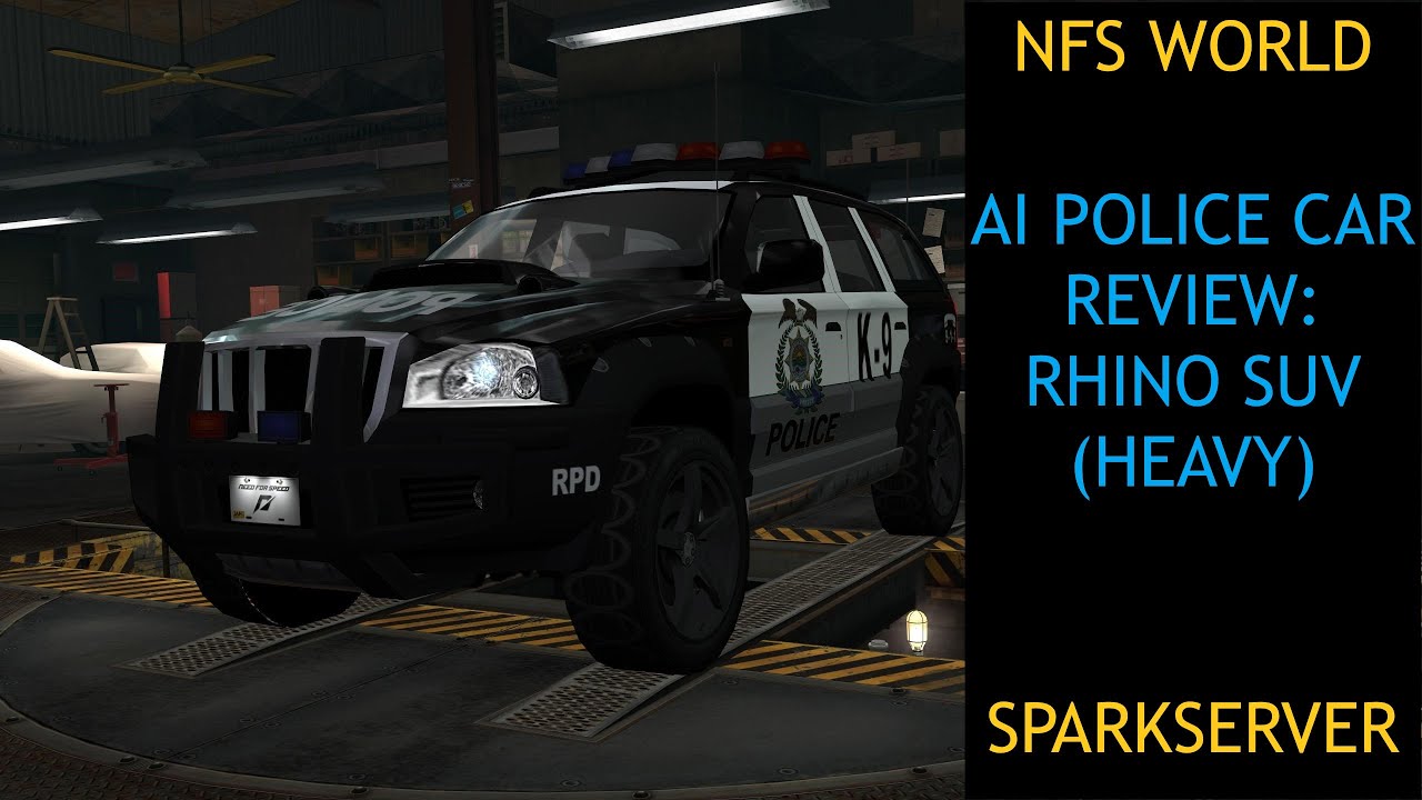 NFS World AI Police Car Review: Rhino SUV (Heavy) - YouTube