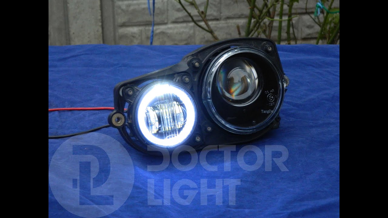 BMW R 1150 GS Full Led Ring + światło do jazdy dziennej + soczewka Bi ...