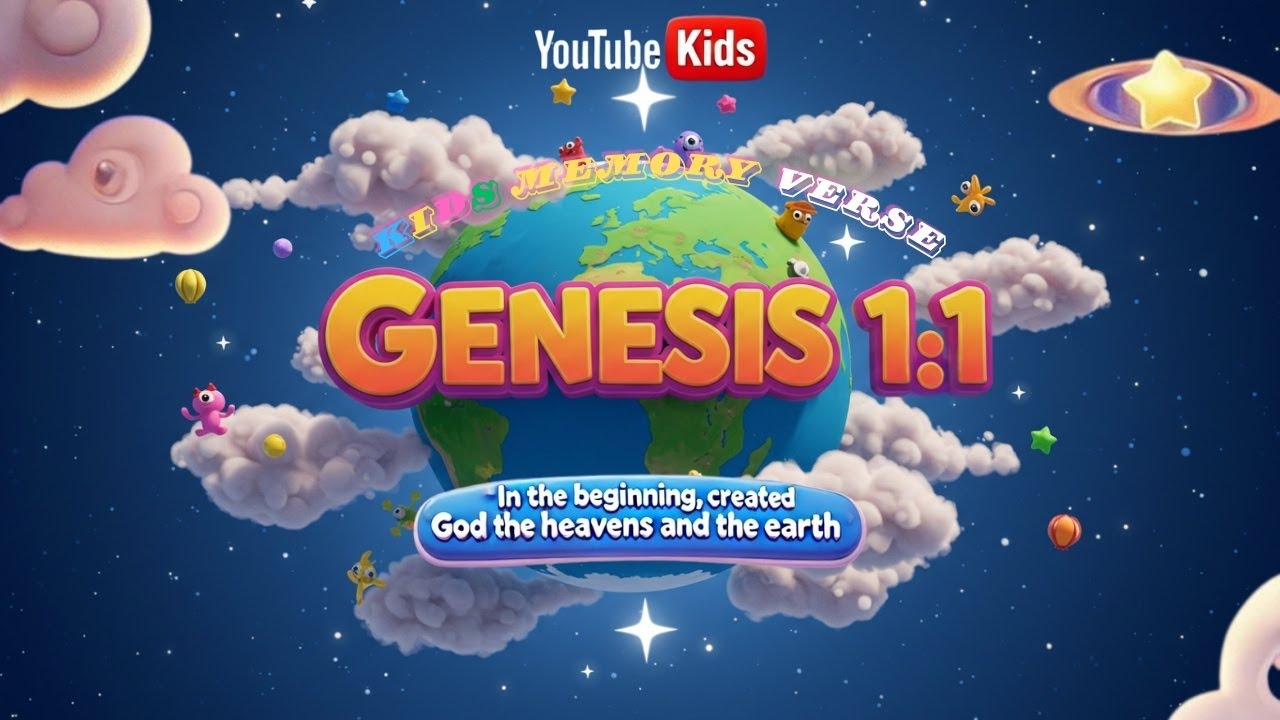 Genesis 1:1 - Bible Memory Verse for Kids | Fun & Easy Bible Learning 🌍 ...