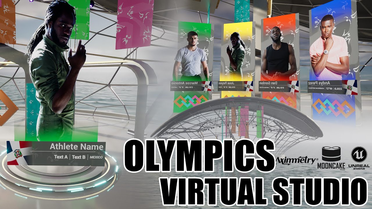 Aximmetry Virtual Set with AR Graphics - Olympics Concept - YouTube