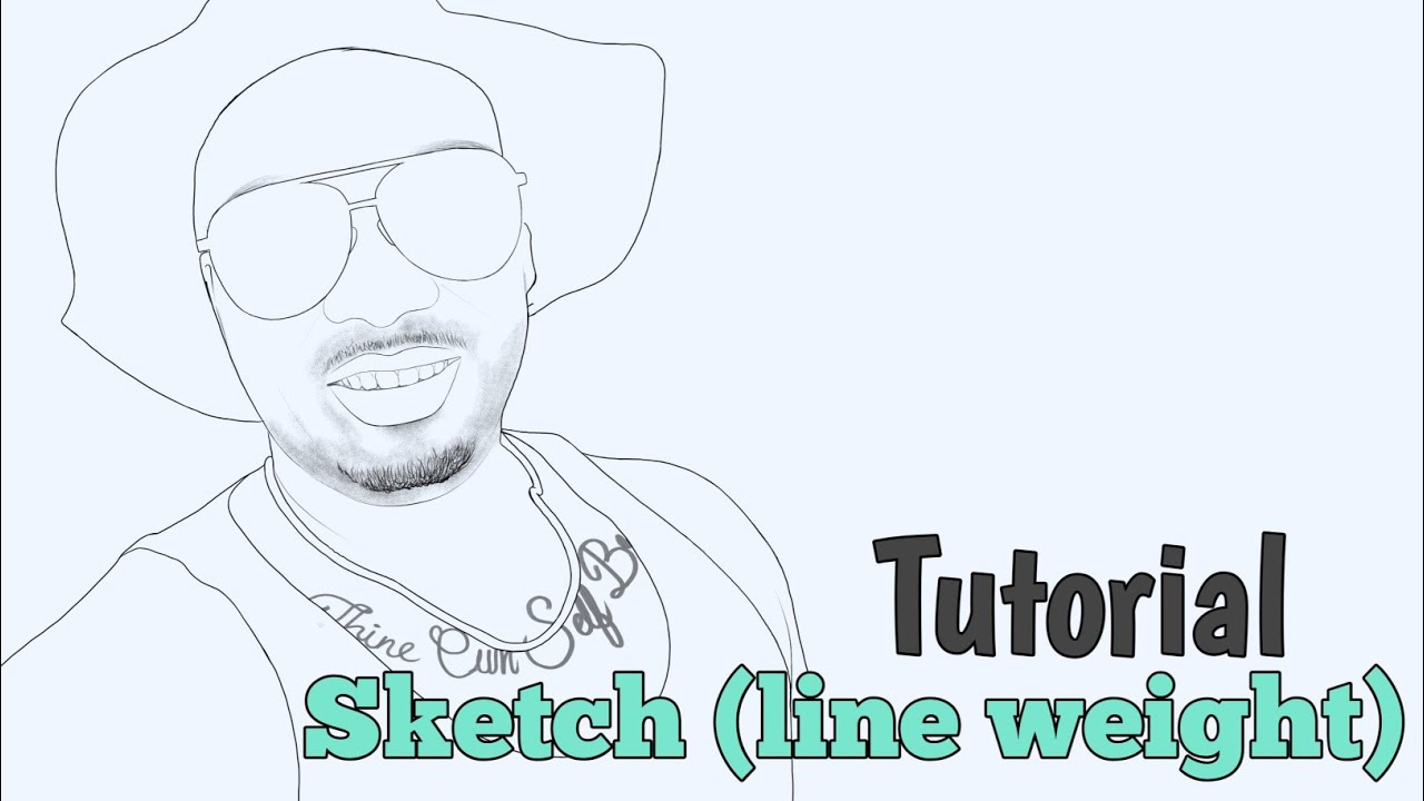 Sketching/Line Weight Tutorial (line art) - YouTube