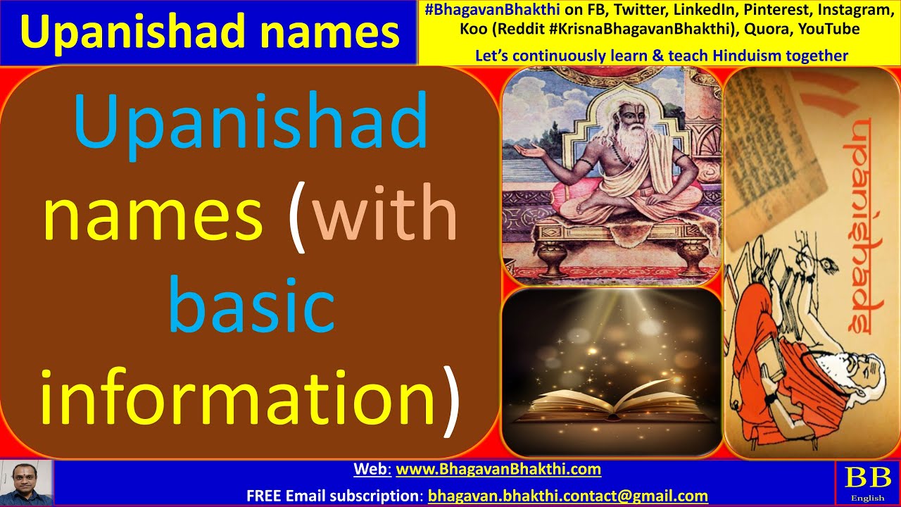 List of Upanishad names (with basic information) - YouTube