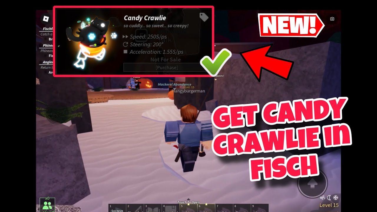 How To GET CANDY CRAWLIE in Fisch! Roblox | Creepcrawl - YouTube