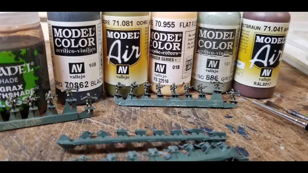 Painting GHQ World War Two German Infantry - YouTube