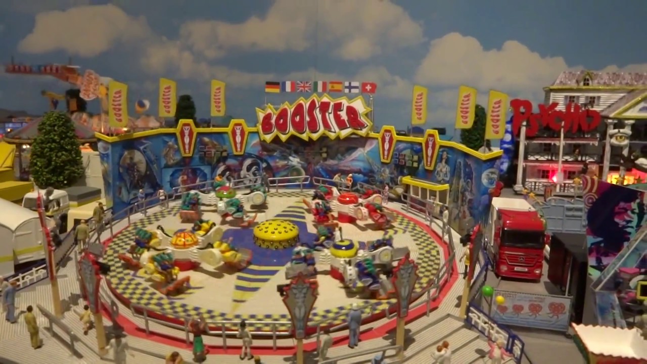 HUSS Booster Kirmes-Modell in 1:87 - YouTube