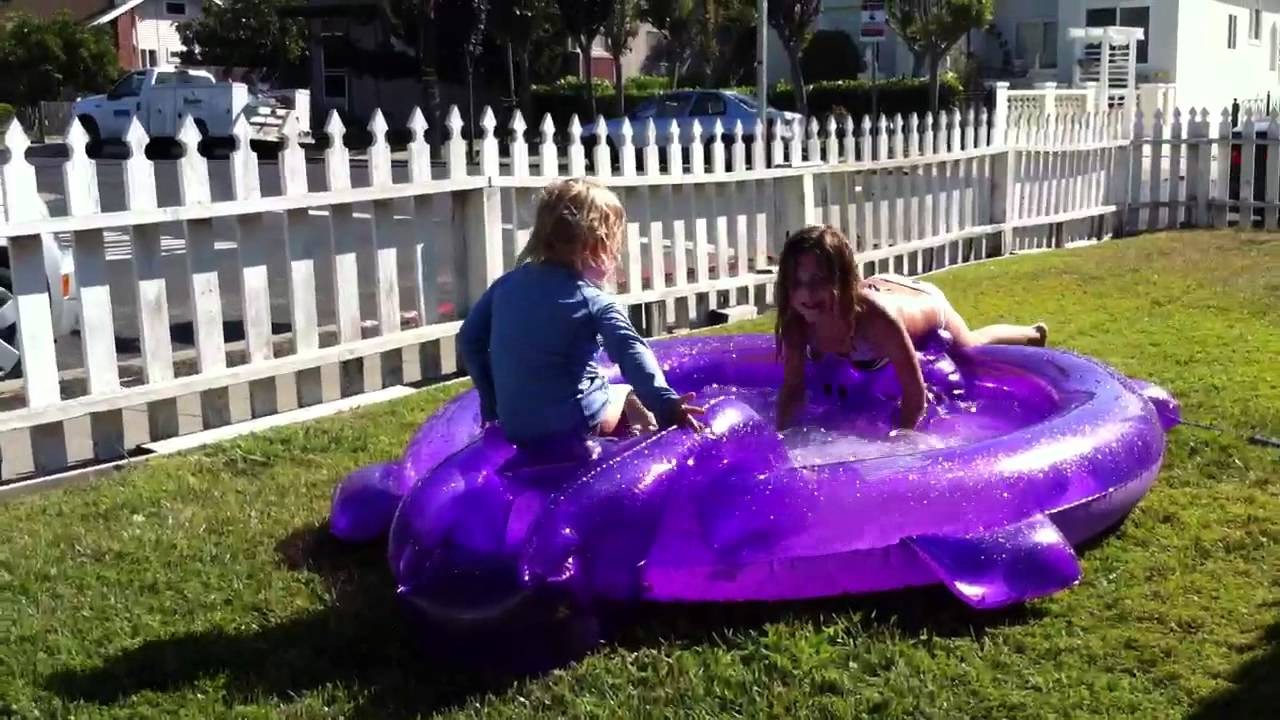 Kiddie pool fun - YouTube