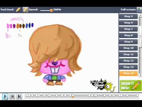 How to draw Dustbin Beaver from Moshi Monsters - YouTube