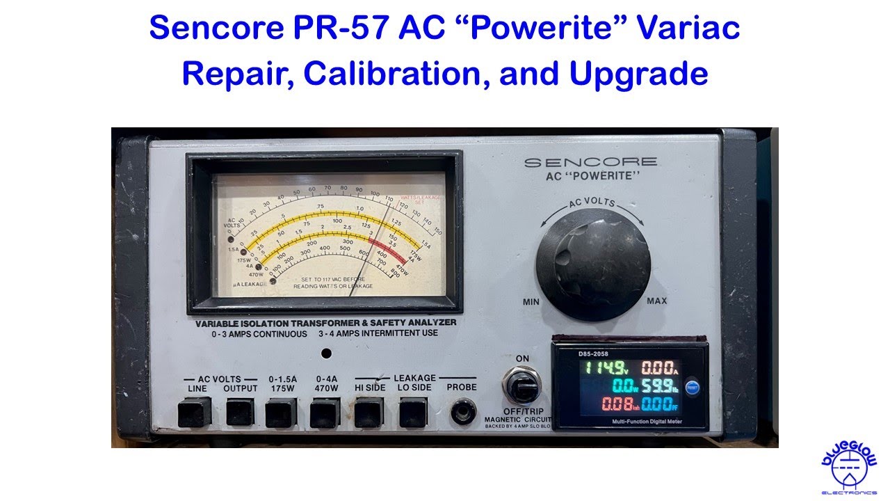 Sencore Pr 57 Powerite Variac Repair Calibration And Upgrade Youtube