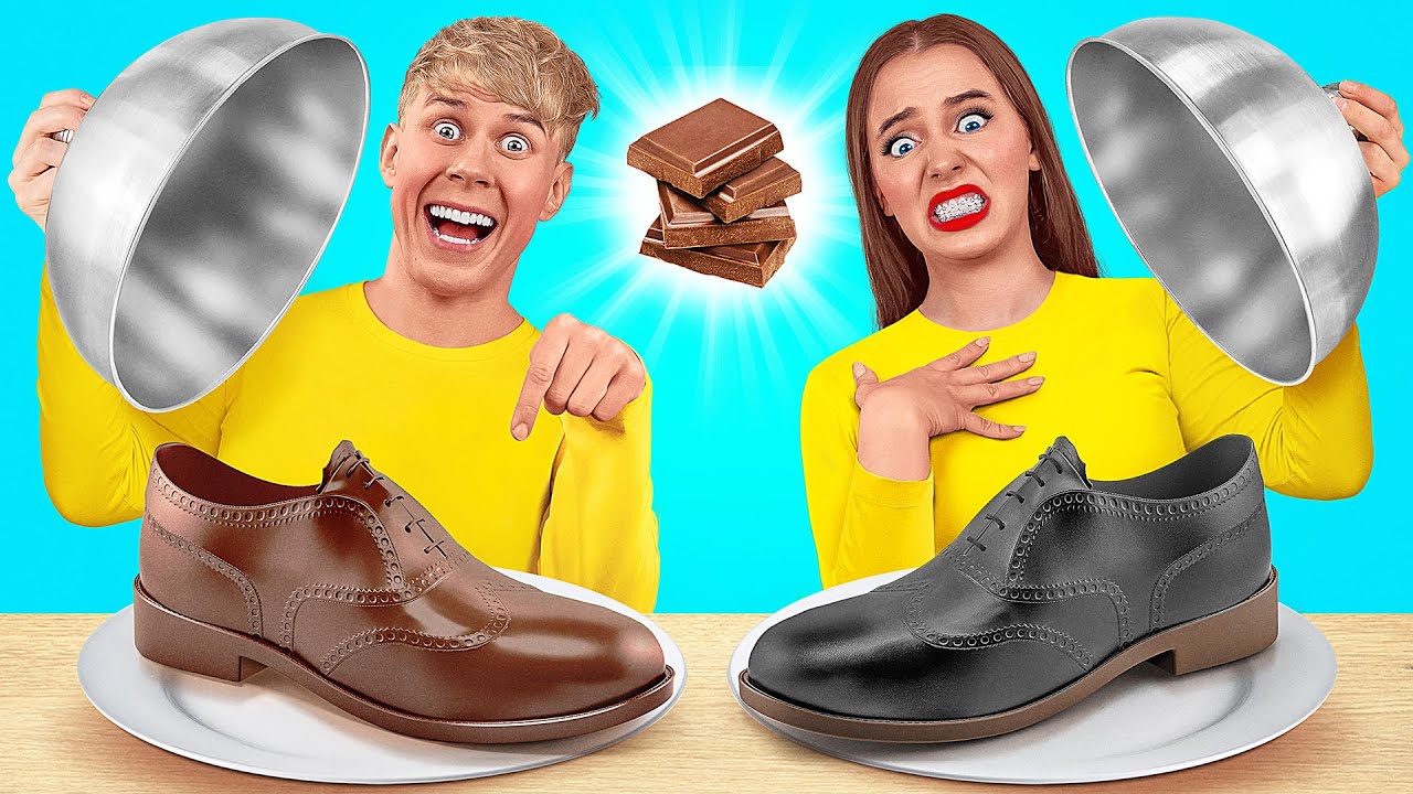 Real Food vs Chocolate Food Challenge | Eating Only Sweet 24 Hours by ...