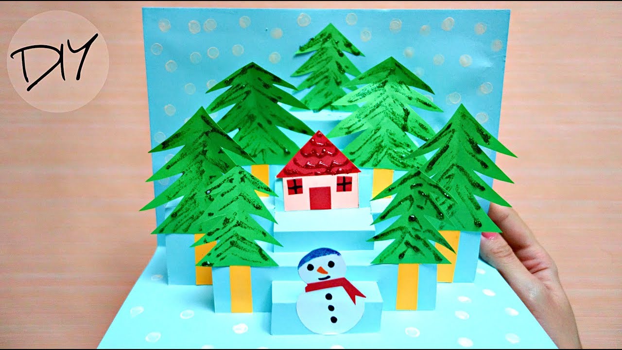 3D Christmas Pop Up Card | How to make a 3D Pop Up Card | Holiday # ...