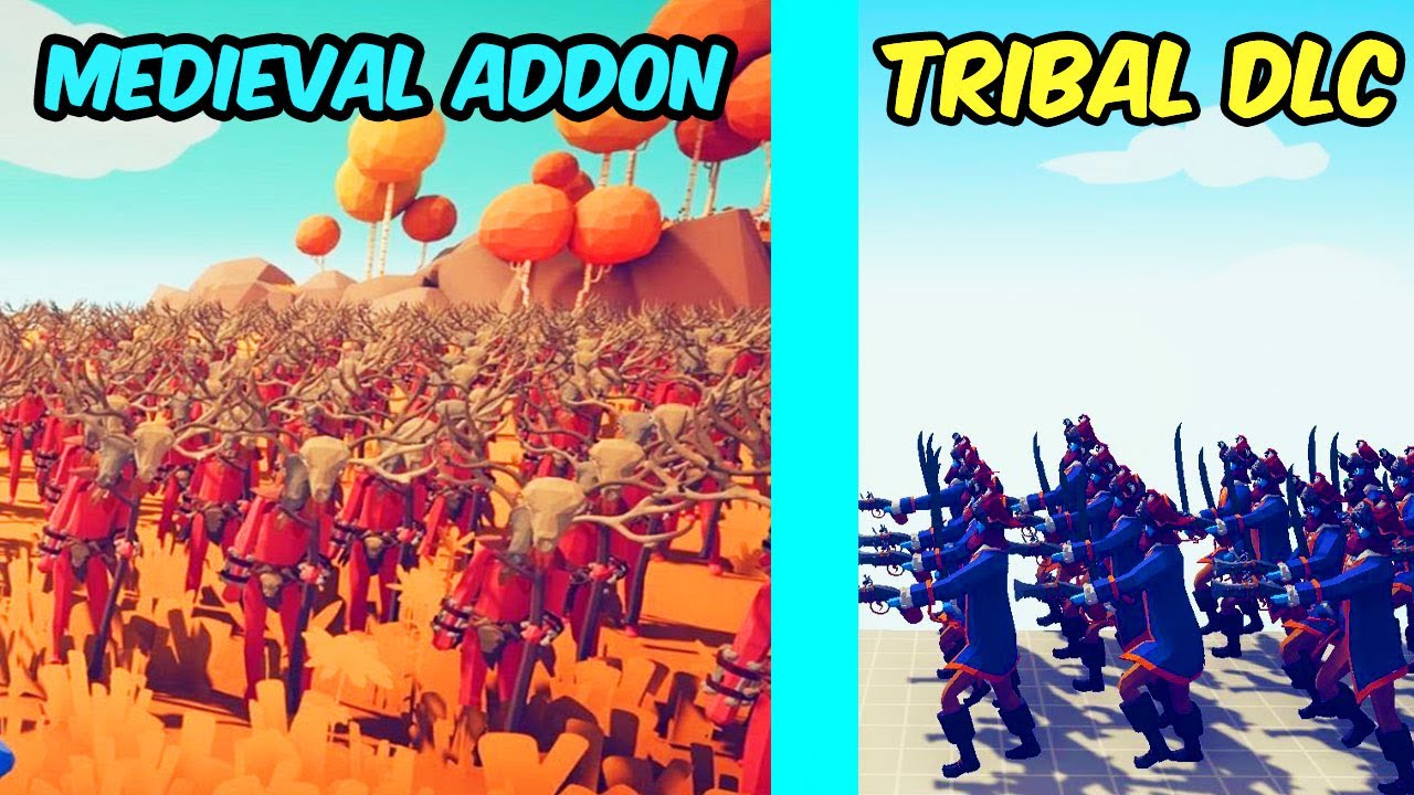 MEDIEVAL ADDON vs TRIBAL DLC Team - Totally Accurate Battle Simulator ...