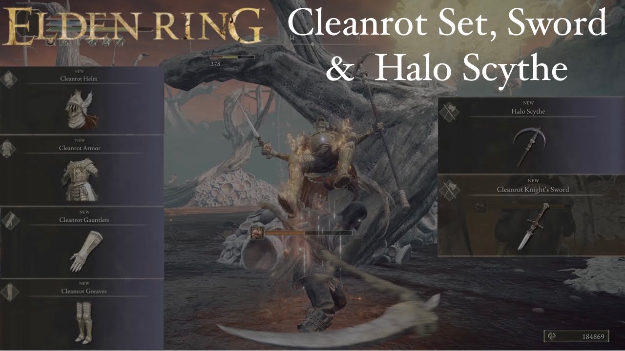 Elden Ring - Caelid - Cleanrot set, Cleanrot Knight’s Sword and Halo ...