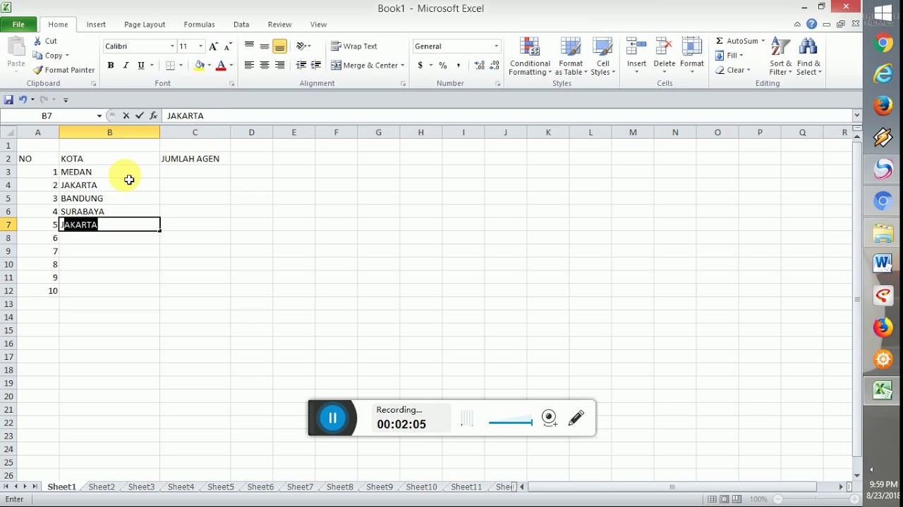 CARA MEMBUAT TABEL SIMPEL DAN MUDAH DENGAN EXCEL - YouTube