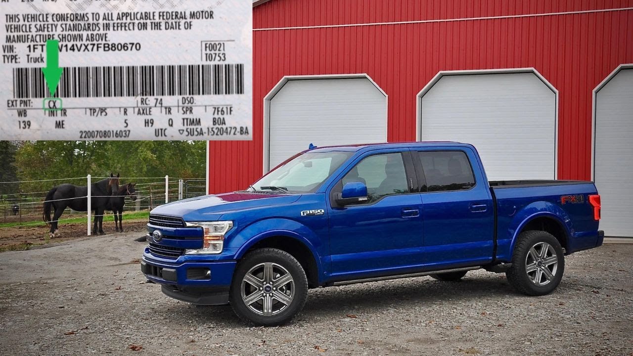 Ford F150 2015-2020: How to find paint code? - YouTube