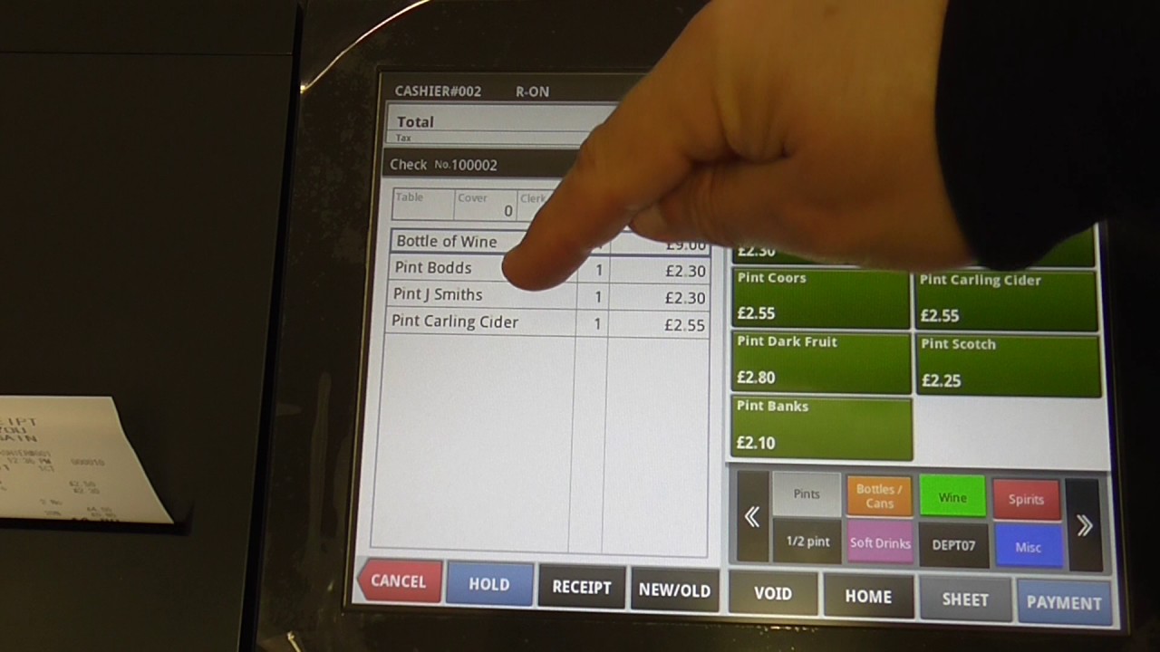 Epos system casio vr 100 setup for bar, club, pub - quick review - YouTube