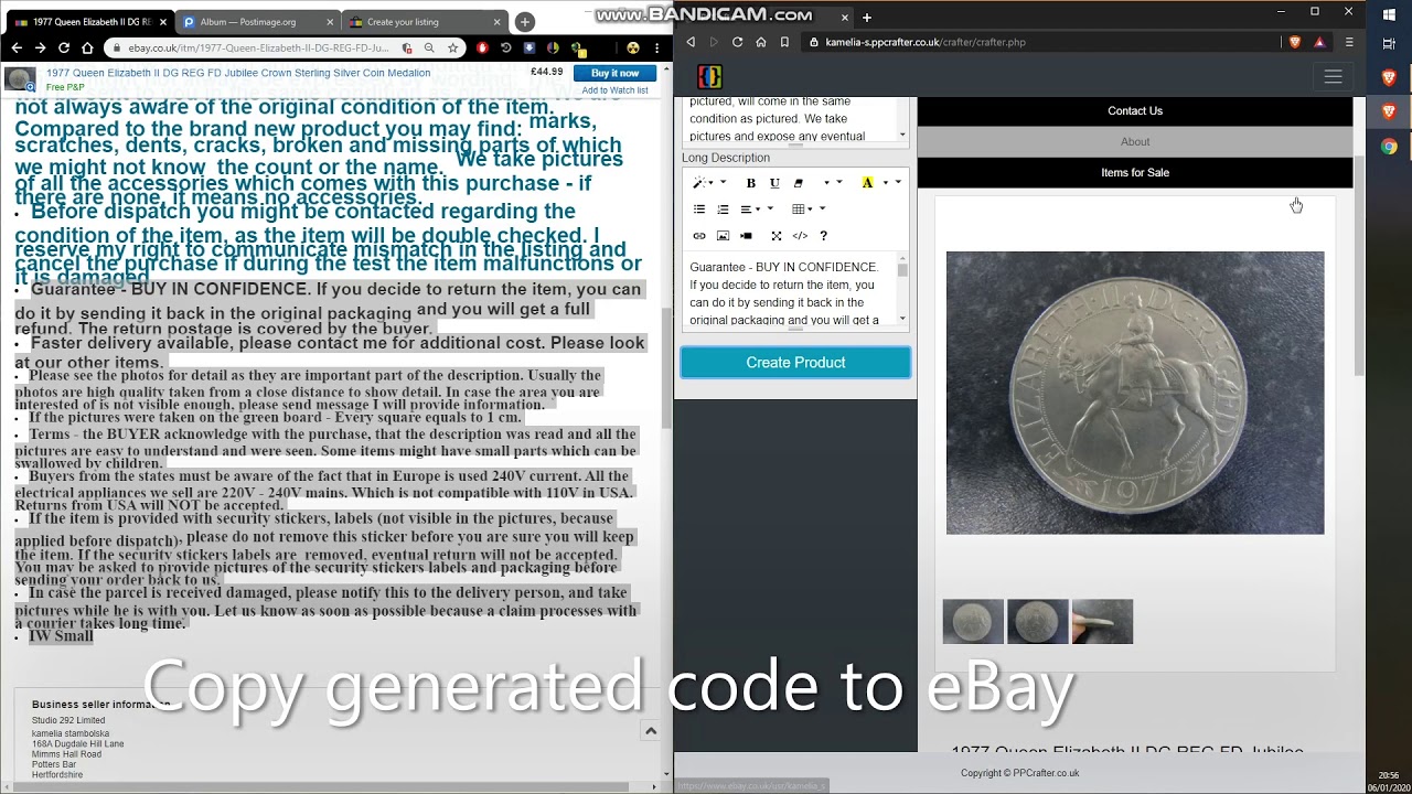 Create eBay listing with Product Page Crafter - YouTube