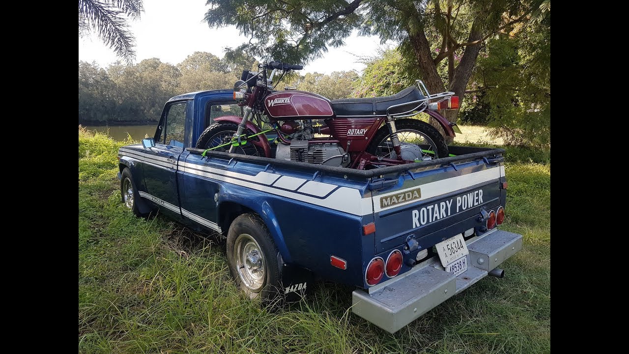 Mazda rotary ute, rotary bike, Mazda 1300 - YouTube