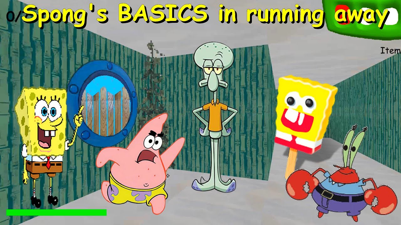 Spong's BASICS in running away - Baldi's Basics Mod - YouTube