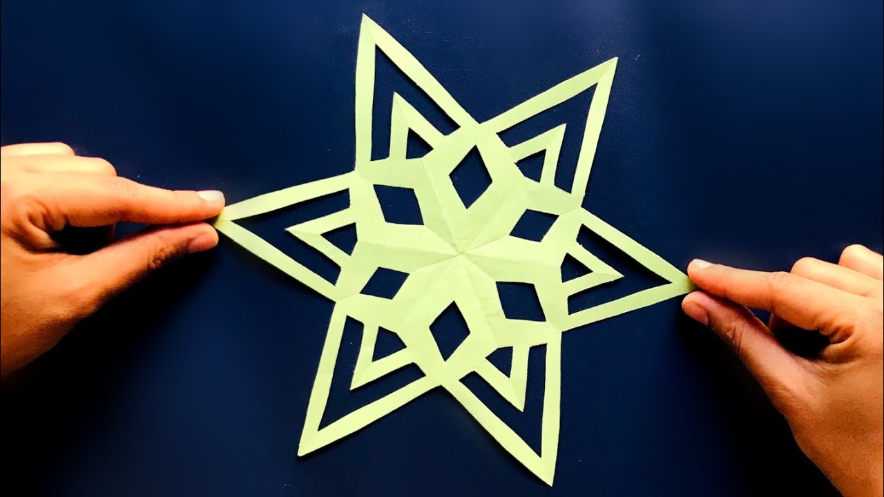 How to Make Star Shape Christmas Snowflakes! Last Minute Christmas ...