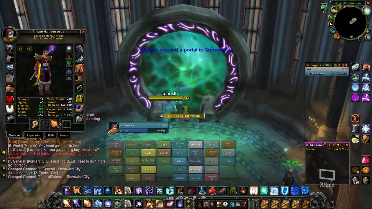 RAID NIGHT- Vanilla WoW Mage POV (Crimson guild) on the Light's Hope ...