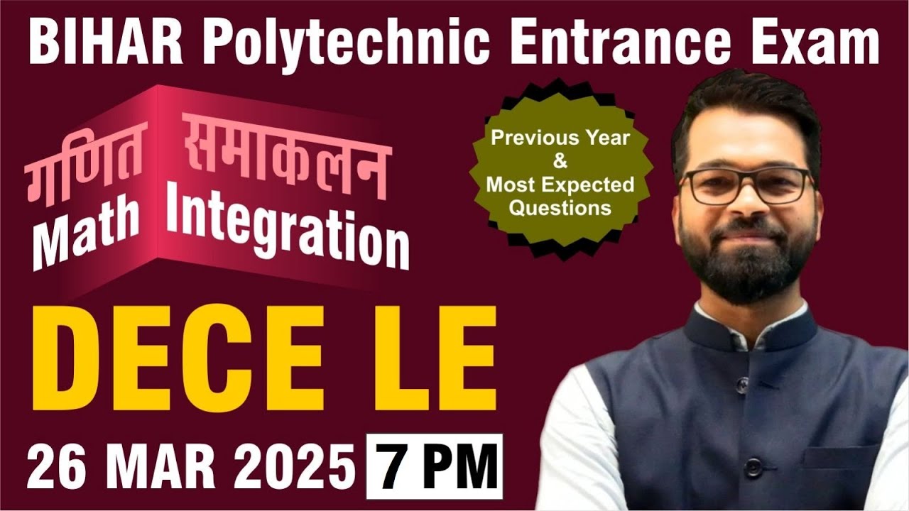 DECE LE-2025 | Lect - 3 | Vector Algebra | Mathematics | Bihar Polytechnic Entrance | #bihar # ...