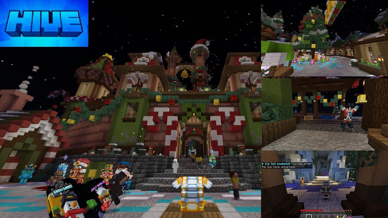 Minecraft The Hive Server WinterFest 2021: Hub Quests - YouTube