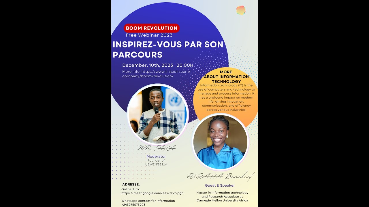 FURAHA SALEH BENEDICT nous parle de Carnegy Mellon University(CMU ...