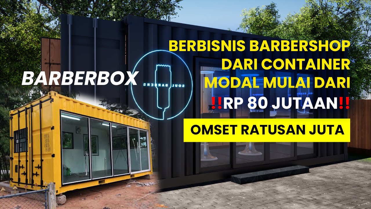 Usaha bisnis BARBERSHOP dari container LOW BUDGET, HIGH PROFIT | BARBERBOX - YouTube