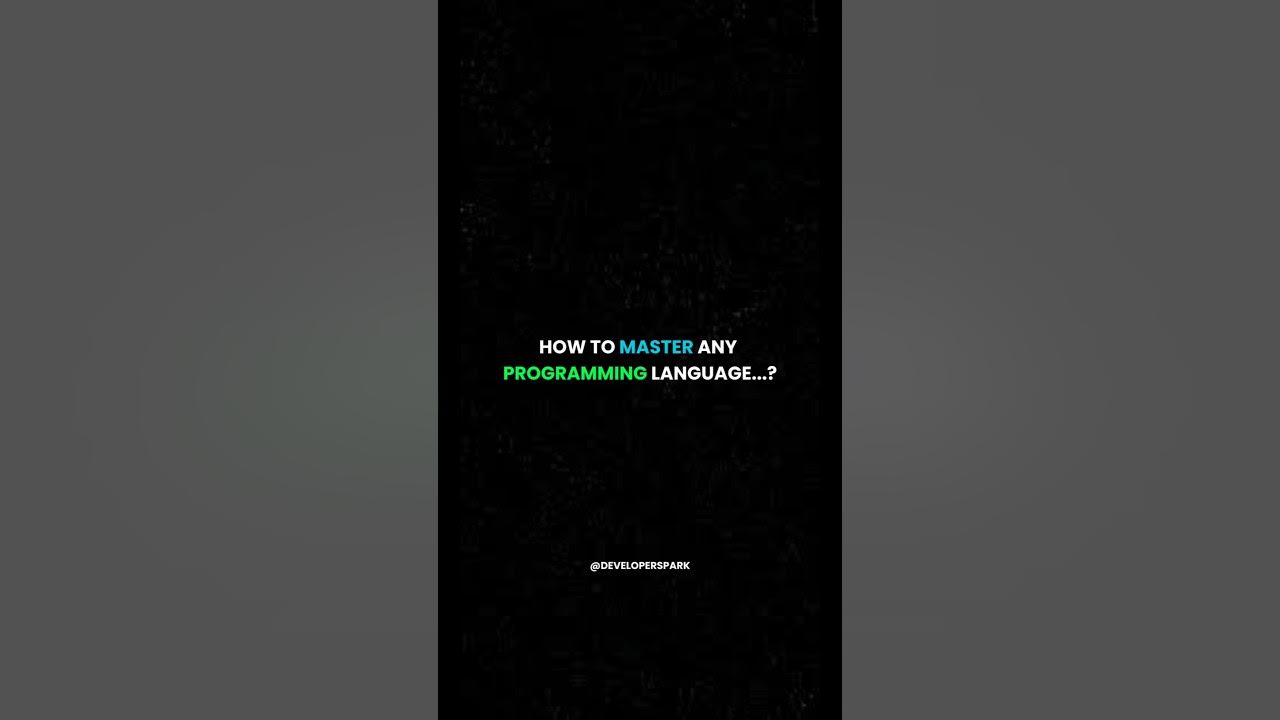 Master any programming language 🔥 #coding #programming #job - YouTube