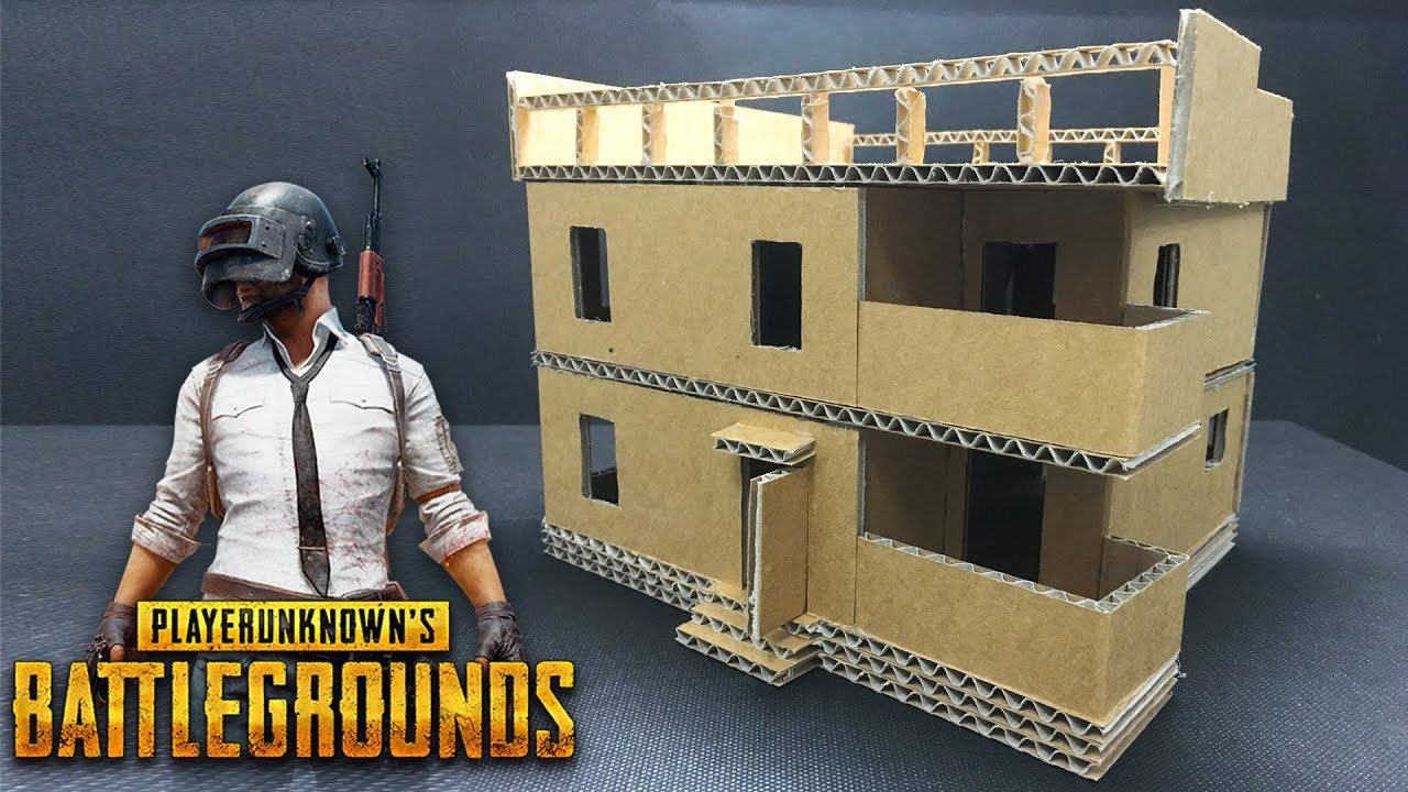 HOW TO MAKE MINI BALCONIES HOUSE PUBG FROM CARDBOARD - YouTube