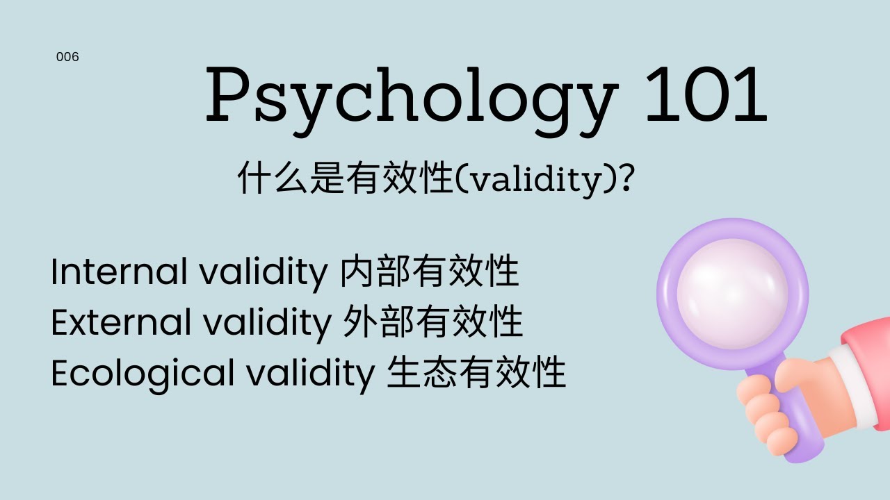 Psychology101|内部vs外部vs生态有效性 (Internal Validity vs External Validity vs Ecological Validity ...