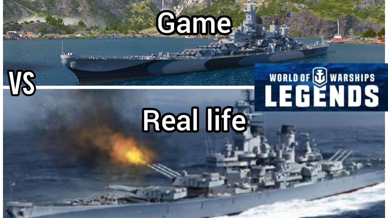 Warships vs Real life (American batleships) - YouTube