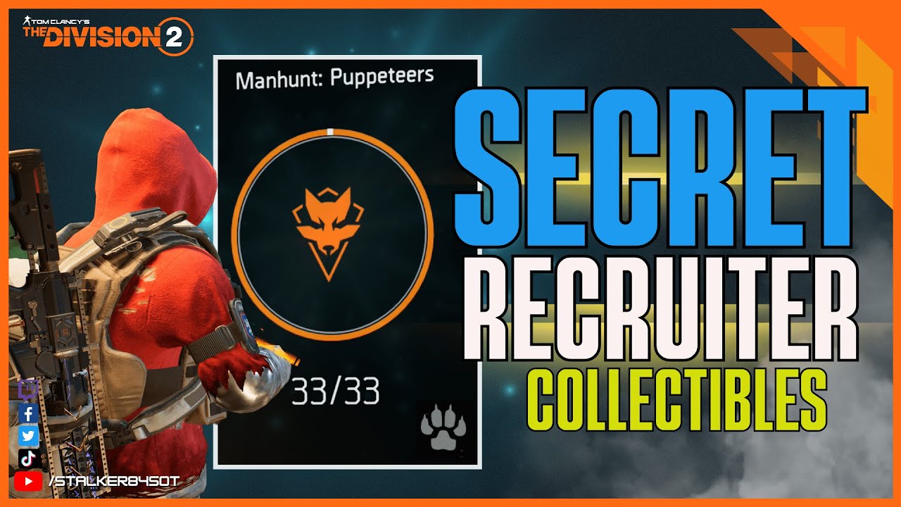 HOW TO GET THE SECRET RECRUITER COLLECTIBLES (The Division 2) - YouTube