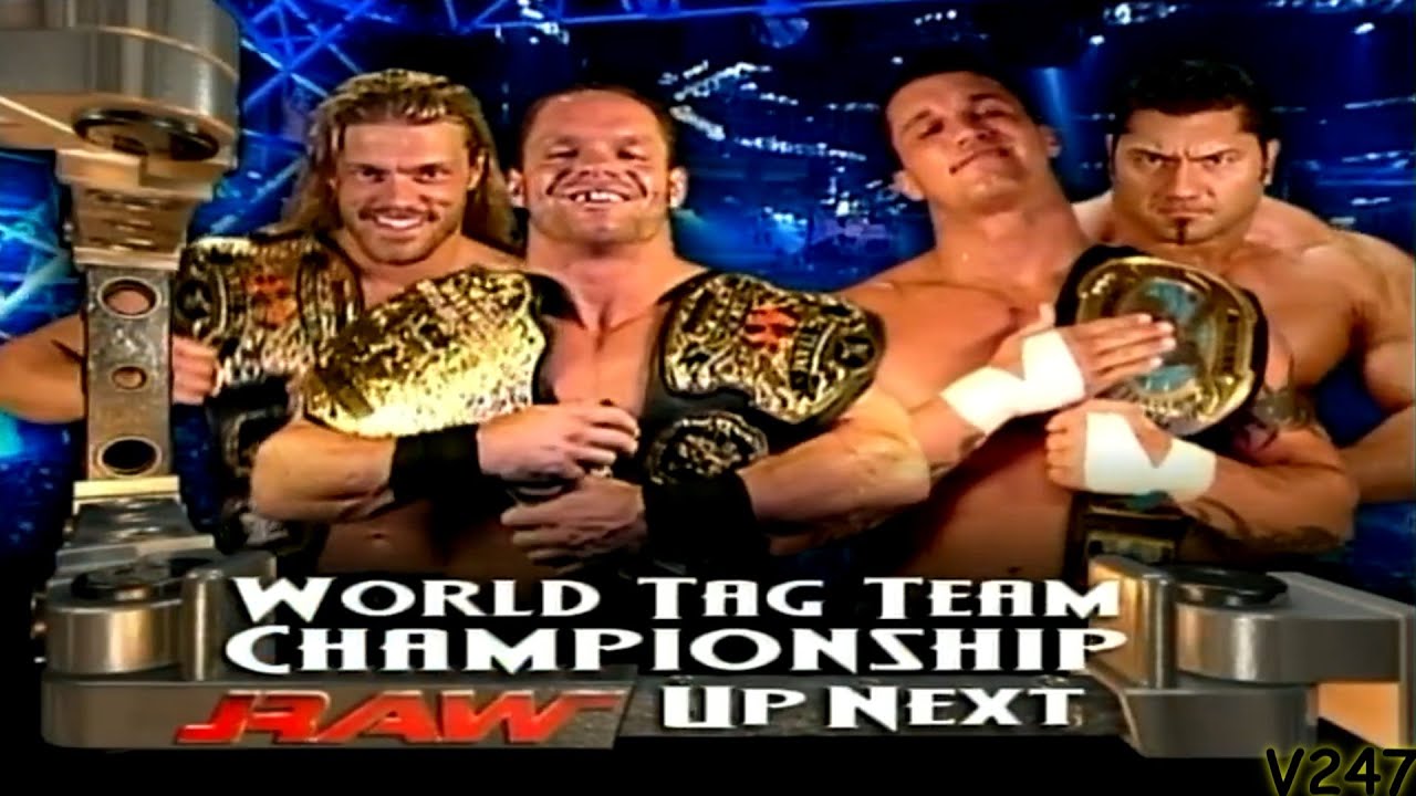 Chris Benoit & Edge vs Randy Orton & Batista RAW 5/17/2004 Highlights ...