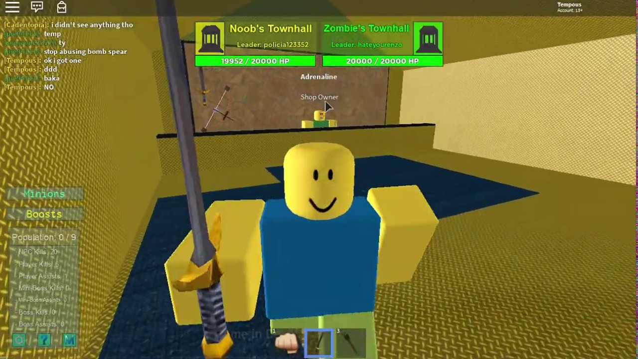 Noobs vs Zombies Tycoon 2 King Battle Training 2 - YouTube