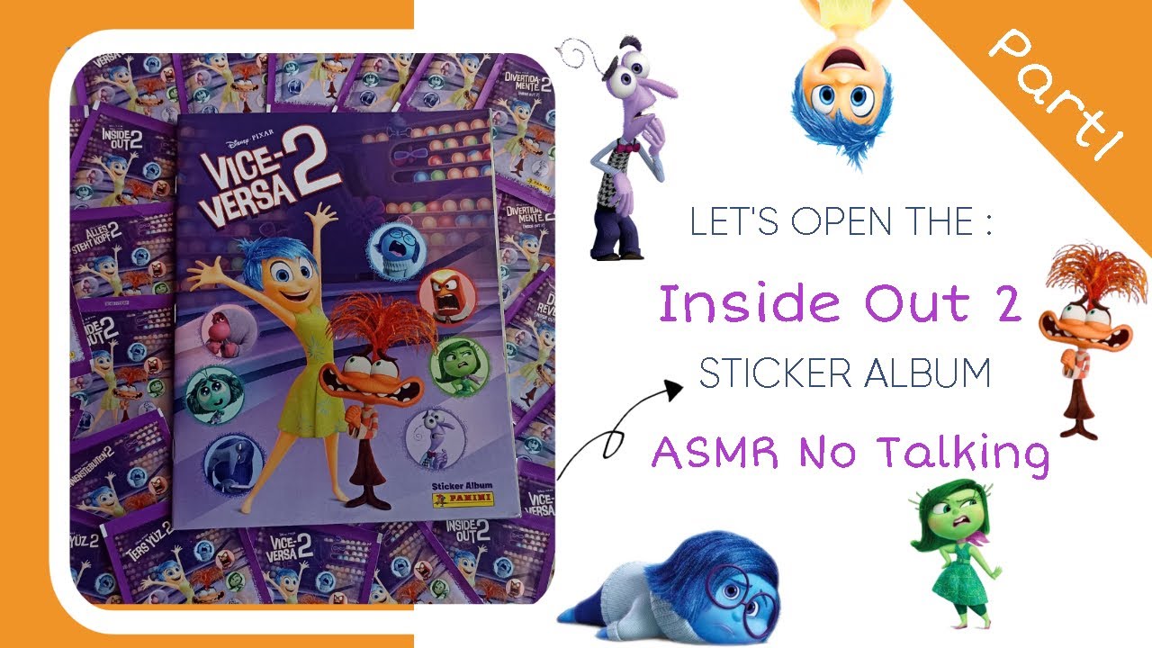 ASMR - Inside out 2 (2024) - Panini Sticker Album Unboxing - Part 1 ...