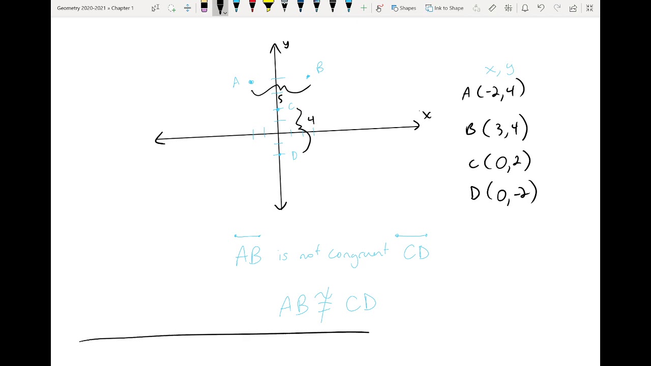 Geometry Lesson 1.2 Measuring and Constructing Segments - YouTube