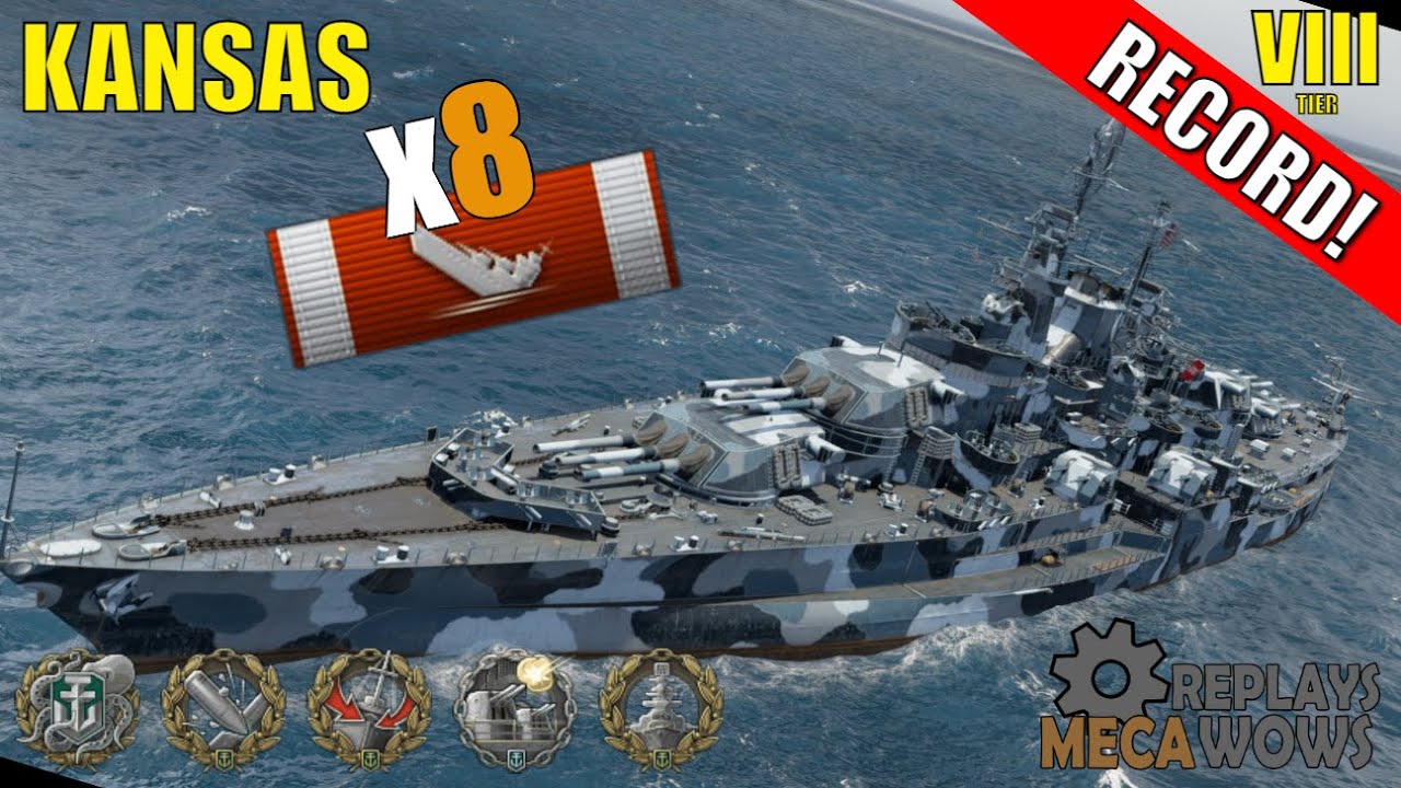 Kansas 8 Kills & 200k Damage | World of Warships Gameplay - YouTube