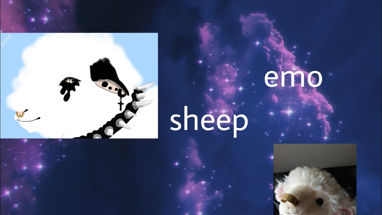 🖤🐑Emo sheep 🐑 🖤 #speeddrawing #emo #art - YouTube