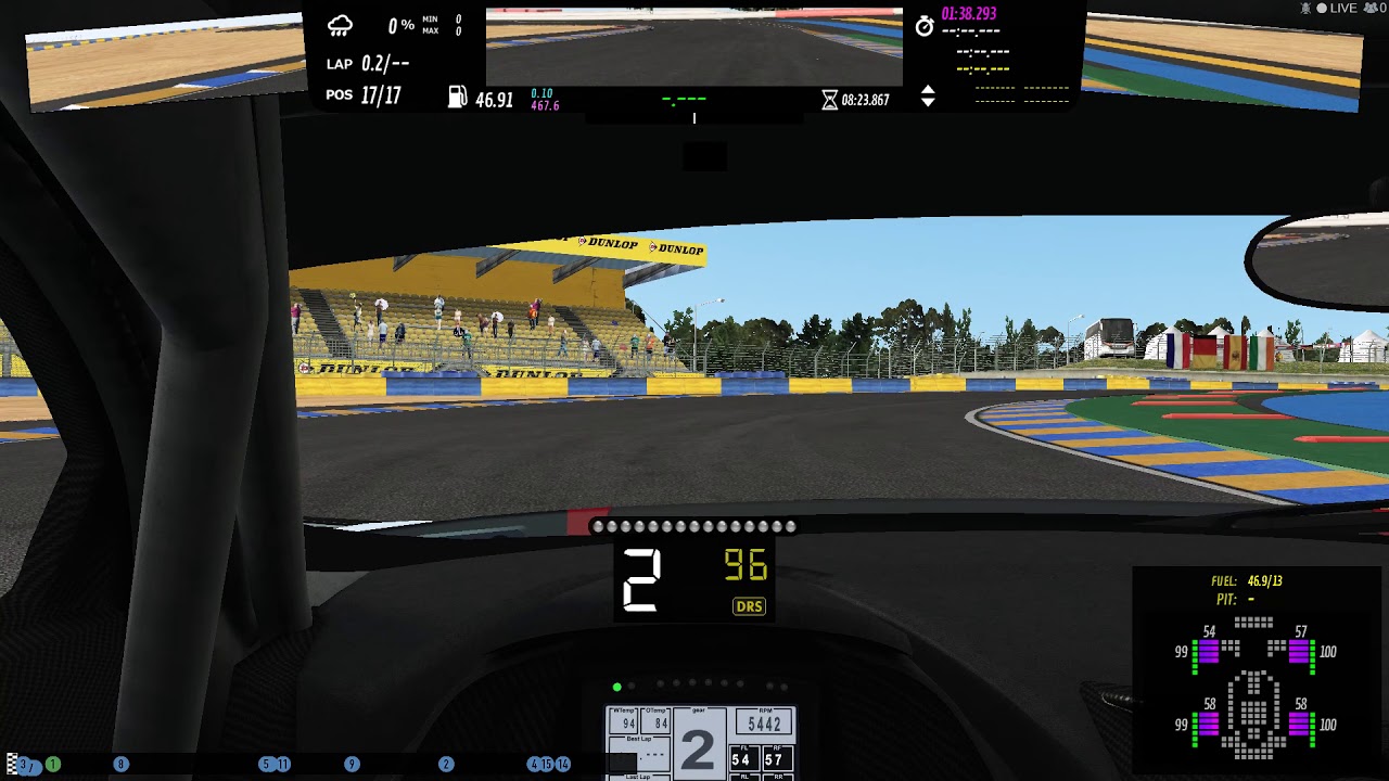 rFactor 2 Audi R8 LMS GT3@Le Mans, Bugatti Circuit, Training - YouTube