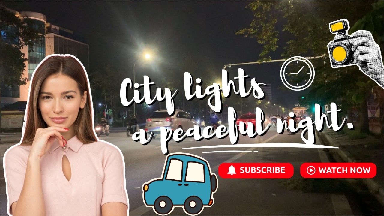 City Lights at Night 🌙 Peaceful Urban Drive | Relaxing Night Ambience ...