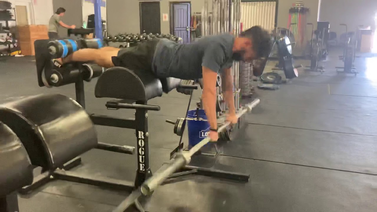 Barbell Back Extensions - YouTube