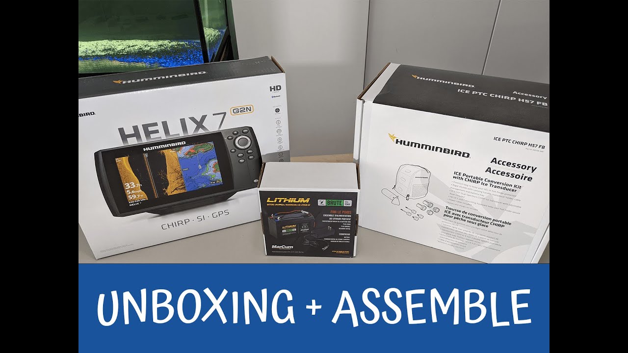 Unboxing Humminbird Helix 7 + Lithium Brute Battery + ICE Conversion ...