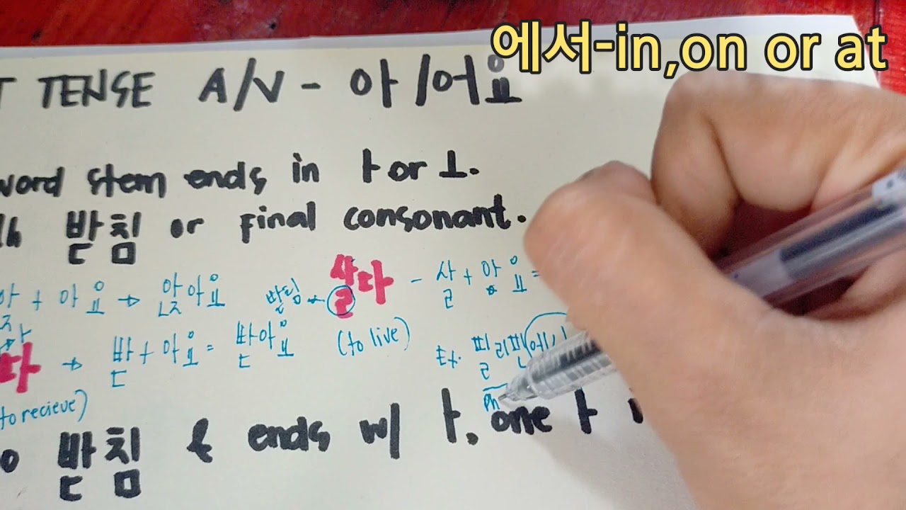 HOW TO CONJUGATE KOREAN VERB? PRESENT TENSE A/V-아요/어요 CONJUGATION ...