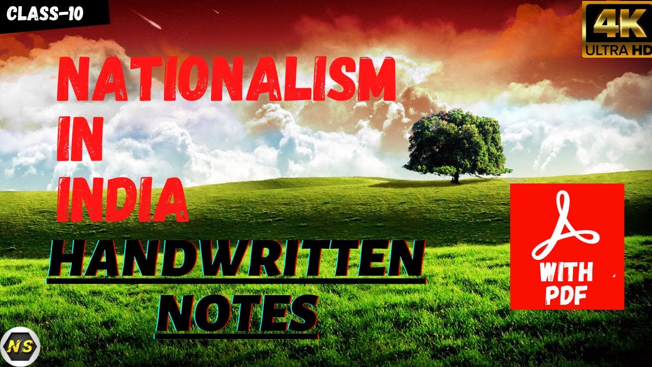 Nationalism in India || Handwritten Notes With PDF || Chapter-2 History ...