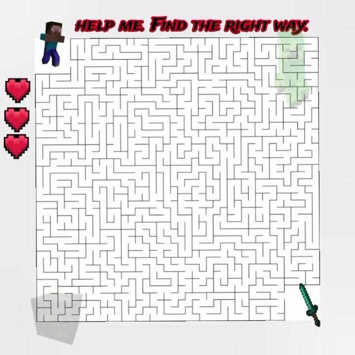 Minecraft maze runner. fun game. #maze #cartoon #minecraft #mazemadness ...
