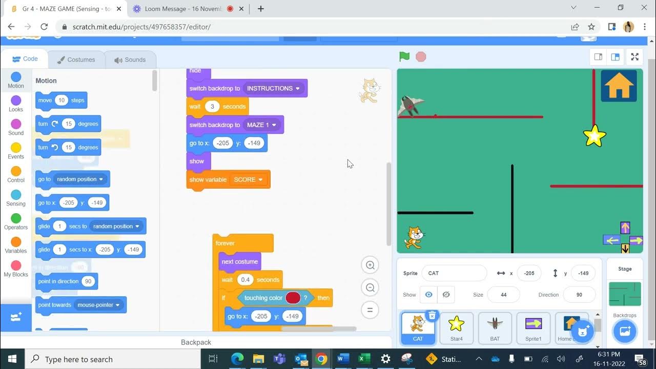 Scratch programming - Maze Game - YouTube