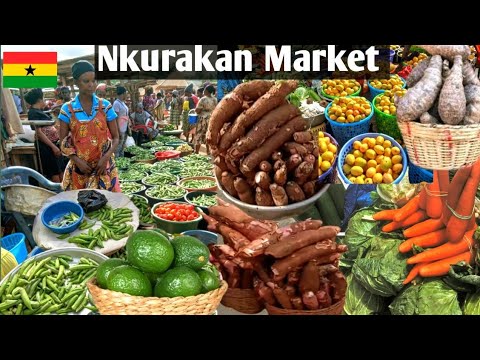 Rural Village Market Day In Africa Ghana at Nkurakan #ghana # ...